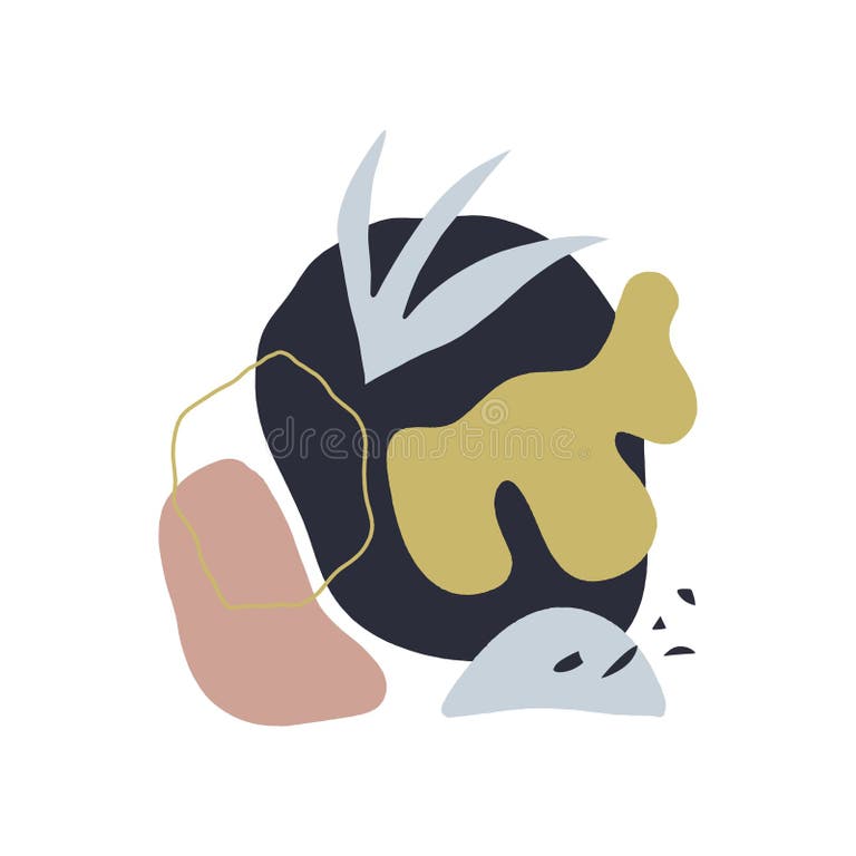 Simple Abstract Composition with Cutout Different Forms Stock ...