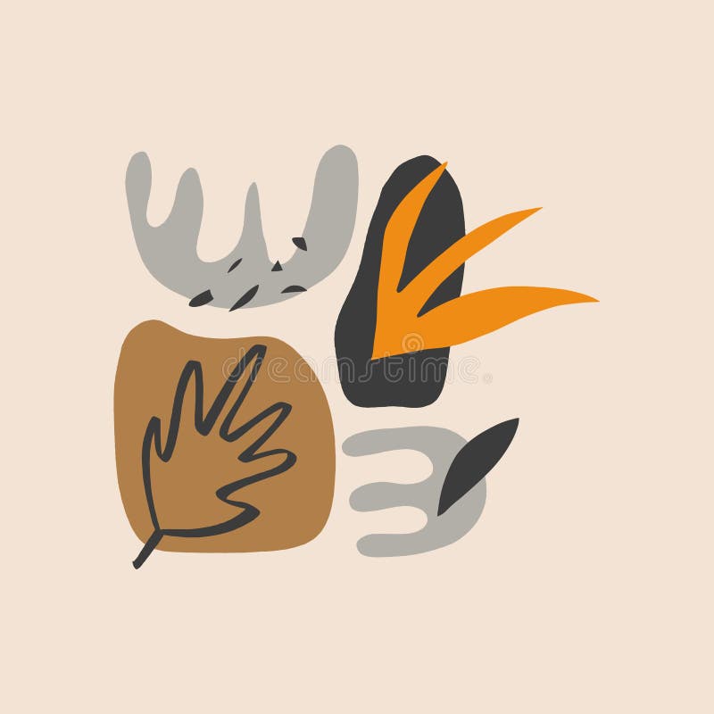 Simple Abstract Composition with Cutout Different Forms Stock ...