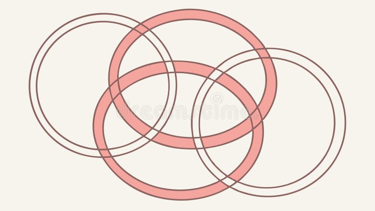 Simple Abstract Design of Three Interlocking Rings Illustration, Vector ...