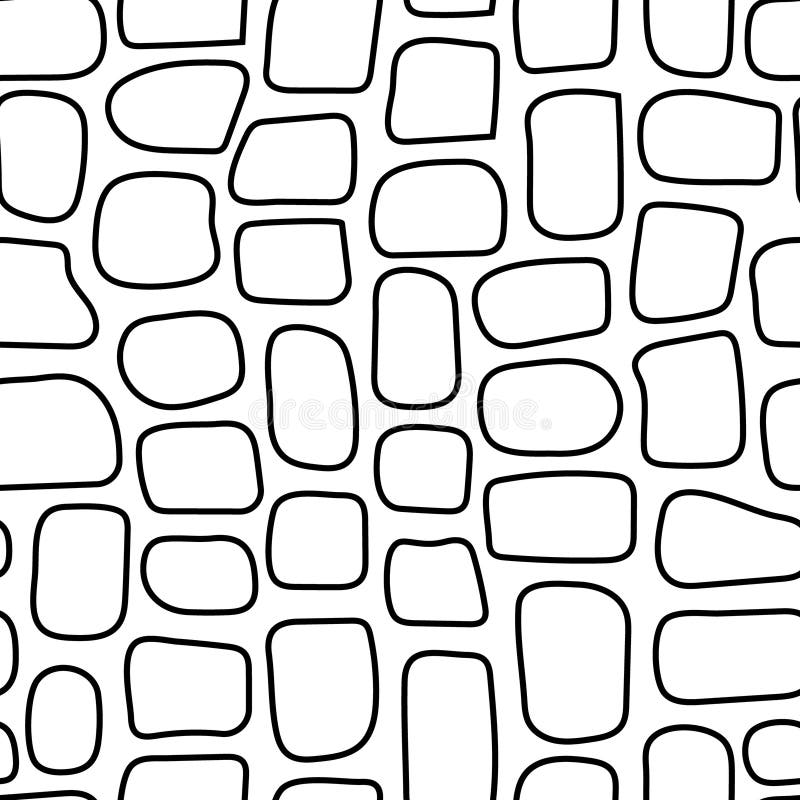Simple Abstract Doodle Seamless Pattern Stock Vector - Illustration of ...