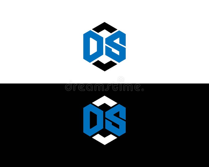 Simple Abstract DS Letter Initial Logo Stock Vector - Illustration of ...