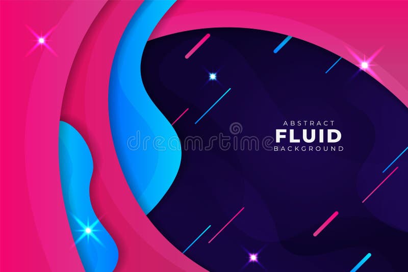 Simple Abstract Dynamic Overlapped Layers Pink and Blue Fluid Shape ...