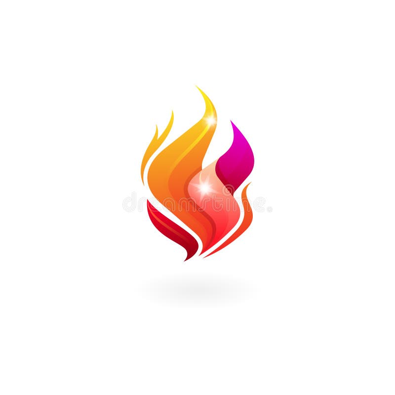 Simple Fire Logo and Colorful Design, Flame Icon Template Stock Vector ...