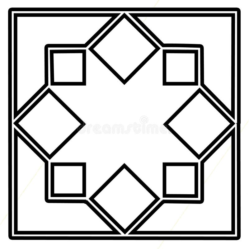 Simple Abstract Floor Tile Design Pattern White Background Set-8 Stock ...