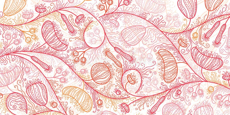 Simple Abstract Floral Pattern in Linear Style. Great for Printing ...