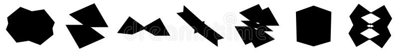 Simple Abstract Geometric Forms, Shapes. Random, Angular Vetor Design ...