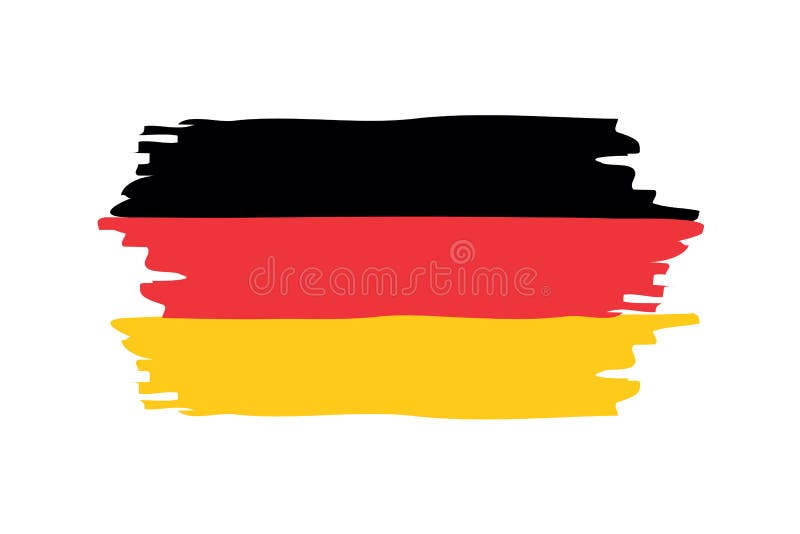 Simple Abstract Germany Flag Isolated on White Background Stock Vector ...