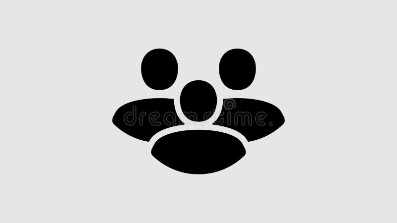 Simple Abstract Group of People Graphic Animation. Alpha Channel Stock ...