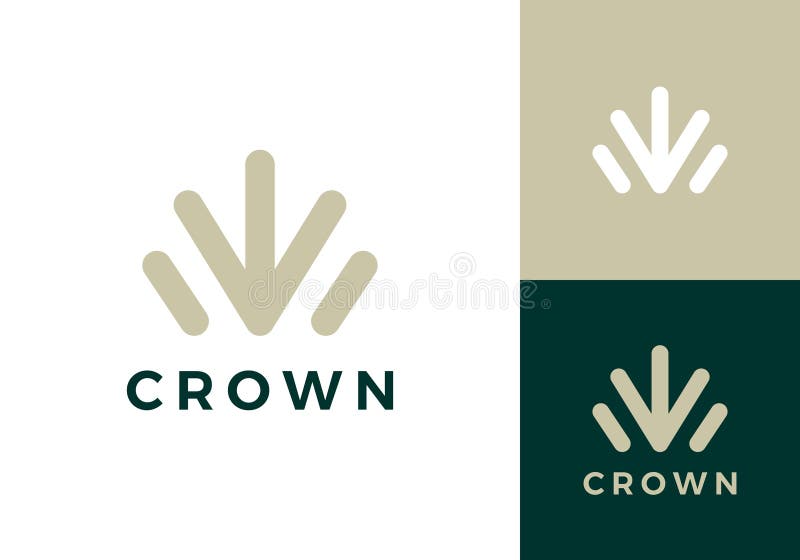 Simple Abstract King Logo. Line Art Luxury Crown Vector Design Stock ...