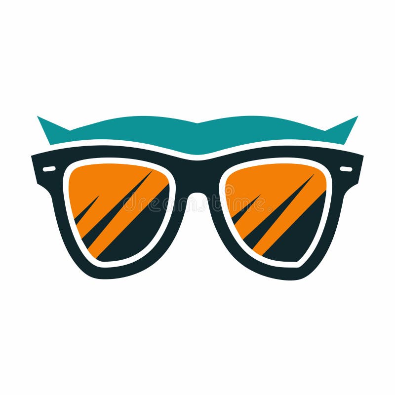 A Simple, Abstract Logo Featuring a Chic Orange Hat with White Stripes ...