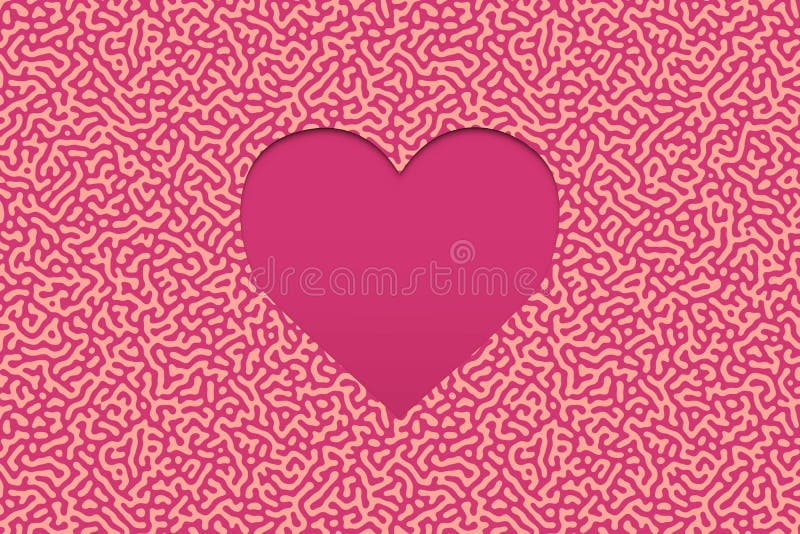 Simple Abstract and Minimalist Reaction Diffusion Pattern with a Heart ...