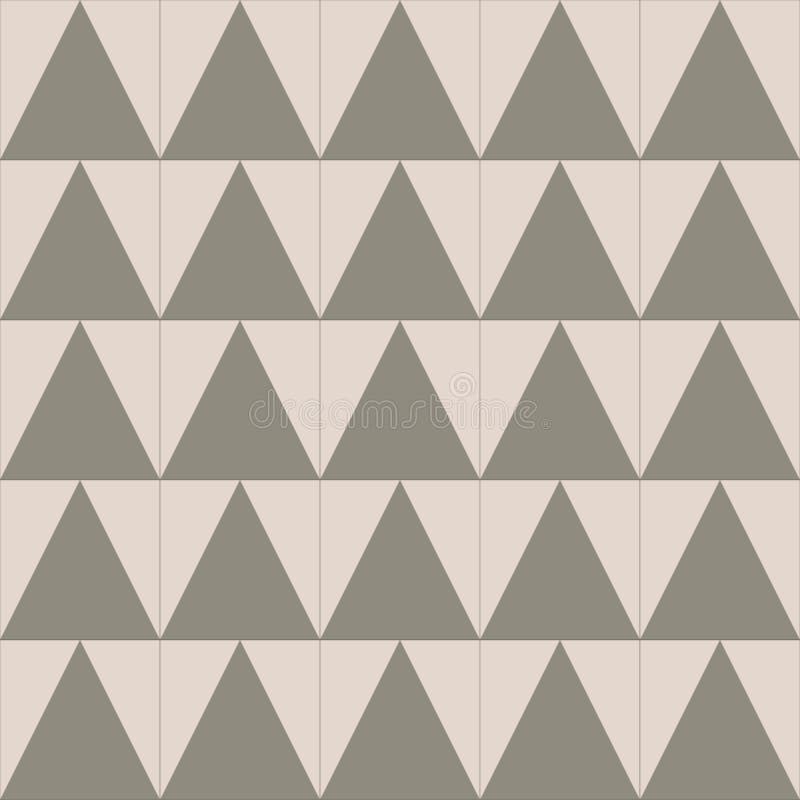 Simple Abstract Ornament of a Floor Tile. Green Brown Triangles on a ...
