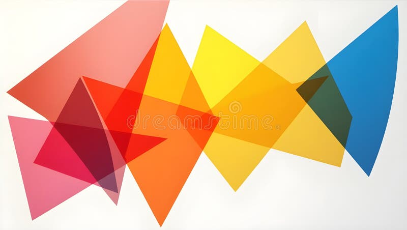Simple Abstract Posters with Bold Overlapping Shapes in Primary Colors ...