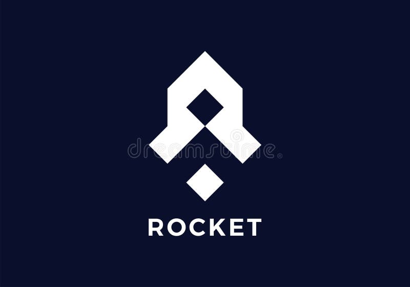 Simple Rocket Logo Design Vector Stock Vector - Illustration of travel ...
