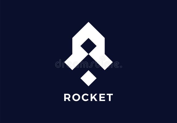 Simple Rocket Logo Design Vector Stock Vector - Illustration of travel ...