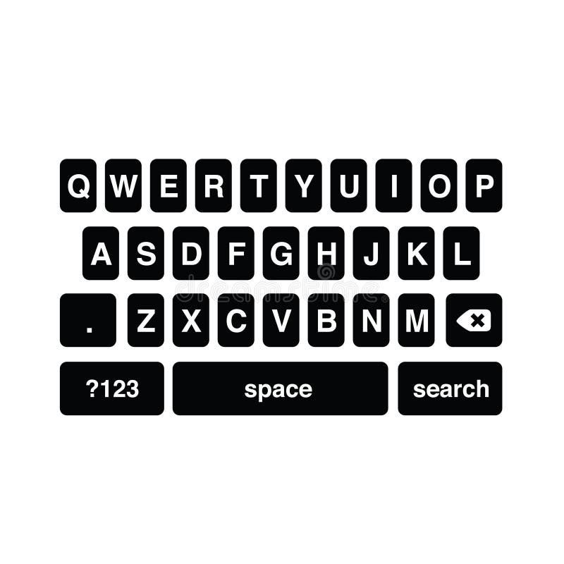 Simple and Abstract Smartphone Keyboard Stock Vector - Illustration of ...