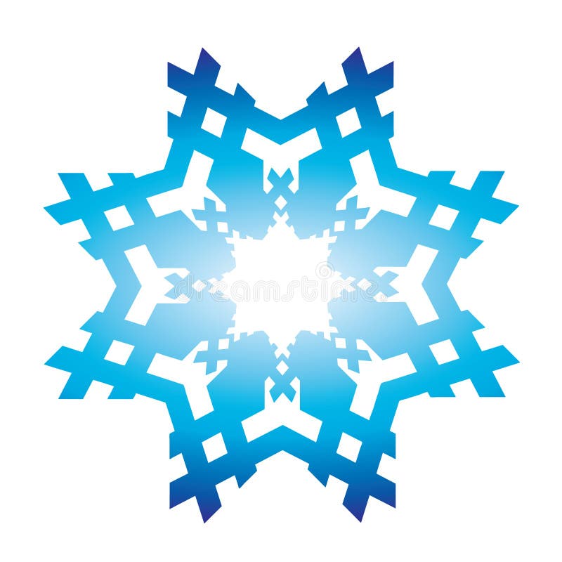 Simple Abstract Snowflake Logo Gradient Colour Stock Illustration ...