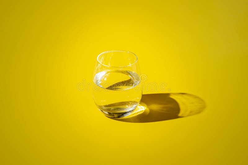 Simple Abstract Still Water with a Harsh Shadow on the Table Stock ...