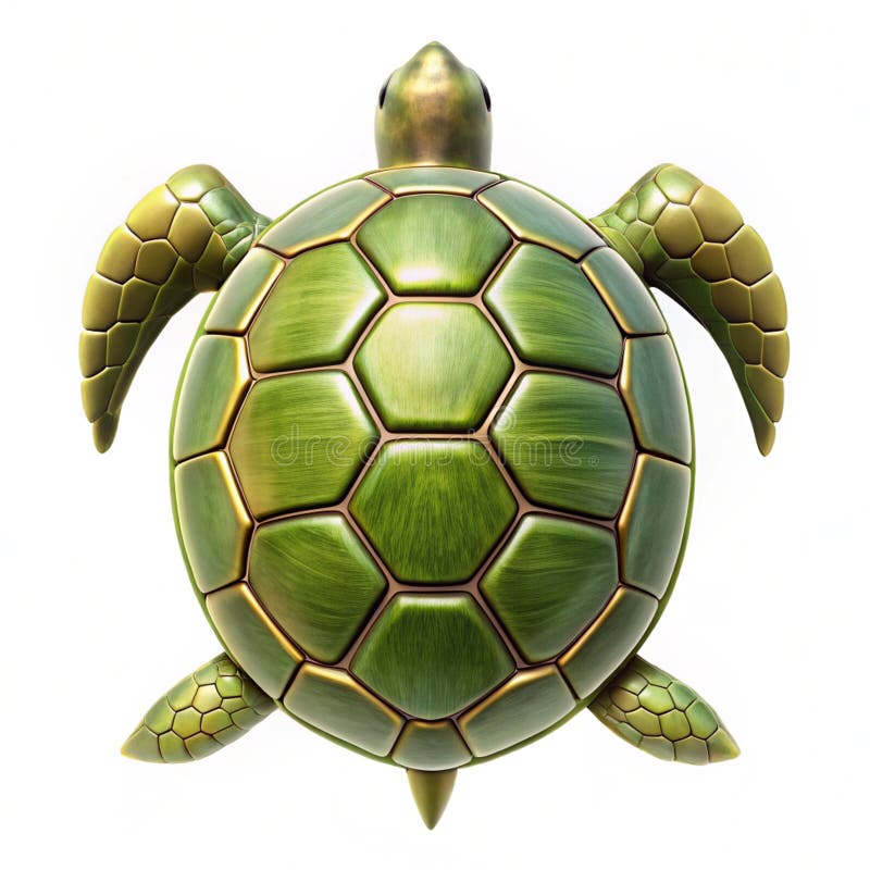 Simple Abstract Turtle with Circular Shell Stock Illustration ...