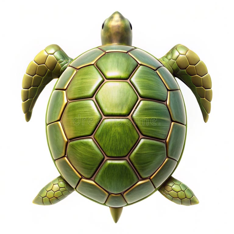 Simple Abstract Turtle with Circular Shell Stock Illustration ...