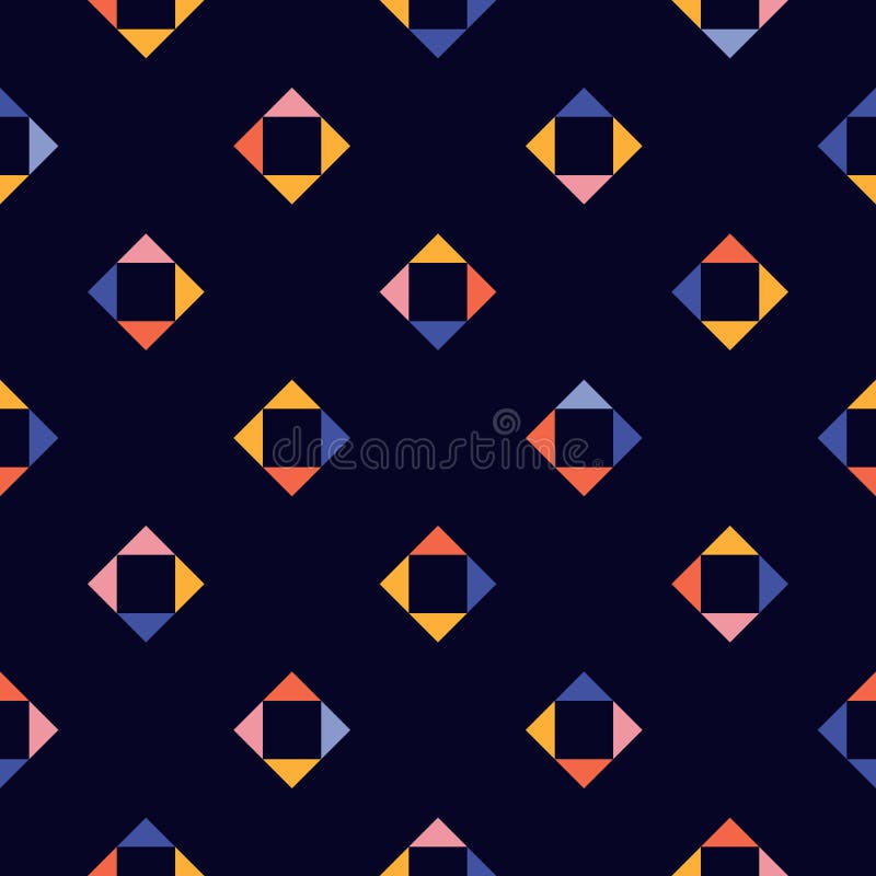 Simple Abstract Vector Geometric Seamless Pattern with Small Colorful ...