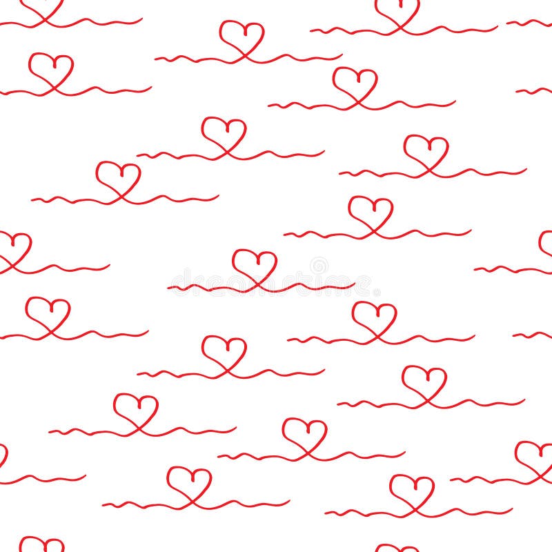 Simple Abstract Vector Pattern Hearts Background Stock Vector ...