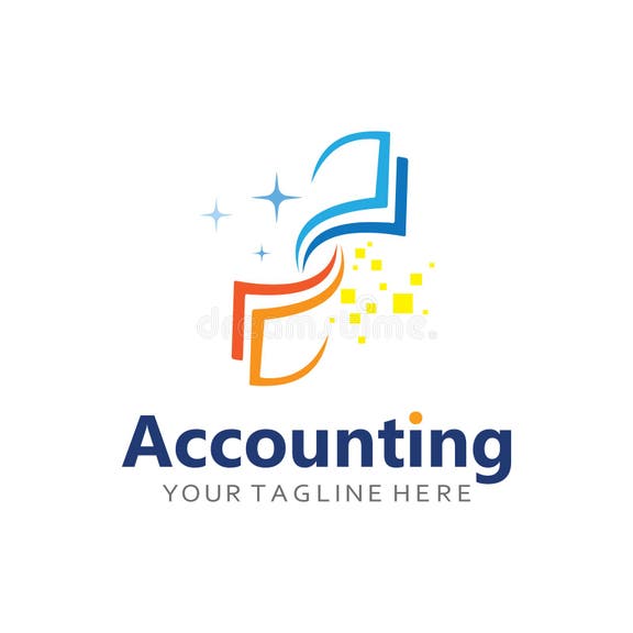 Simple Accounting Icon Logo with Graph and Report Elements Stock Vector ...