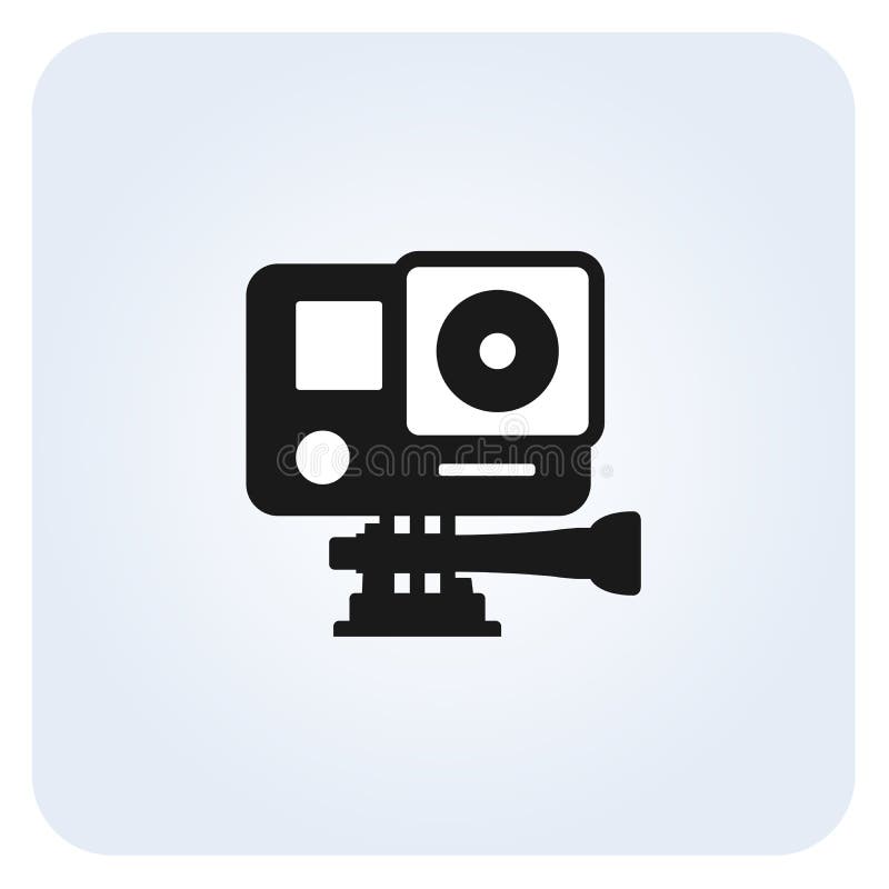 Simple action camera icon stock vector. Illustration of equipment ...