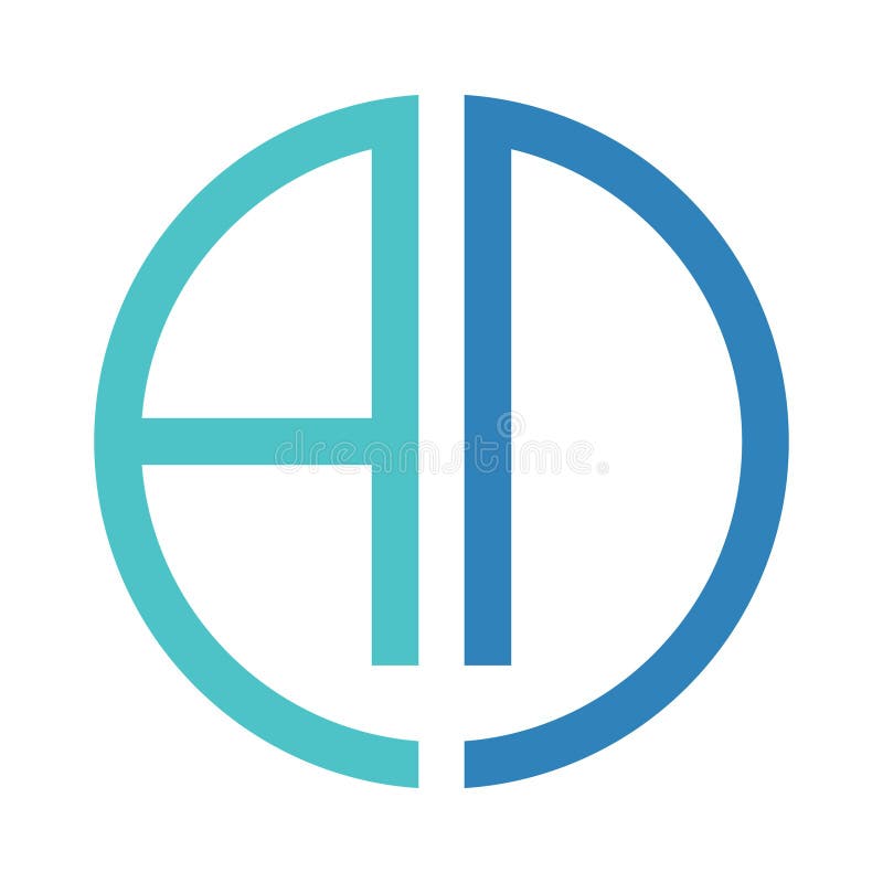 Simple AD Logo Design with Monogram Letters a and D. Modern Circle Logo ...