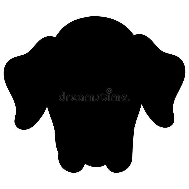 Simple and Adorable Great Dane Silhouette Front Face Stock Vector ...