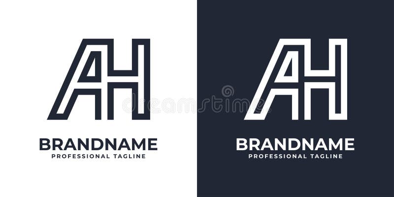Simple AH Monogram Logo, Suitable for Any Business with AH or HA ...