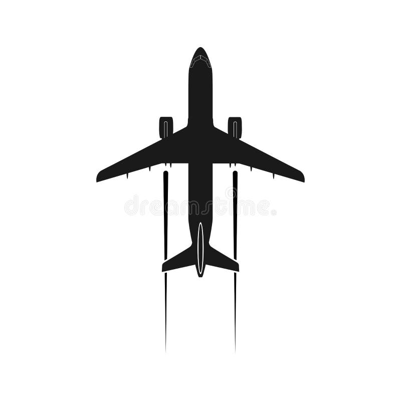 Simple Airplane Design, Icon or Logo Stock Vector - Illustration of ...