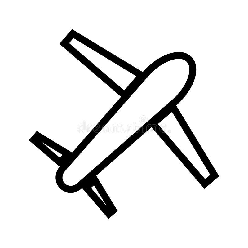 Simple Airplane Icon. Vector Image. Stock Vector - Illustration of fast ...