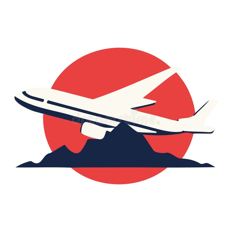 Simple Airplane Logo. Vector Illustration Stock Vector - Illustration ...