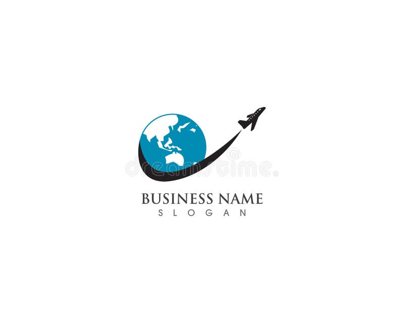 Simple Airplane Travel Logo Agency Concept Stock Illustration ...