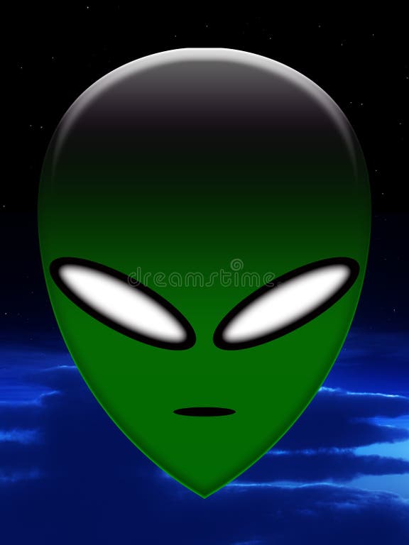 Simple Alien Head 5 stock illustration. Illustration of spacebeing ...