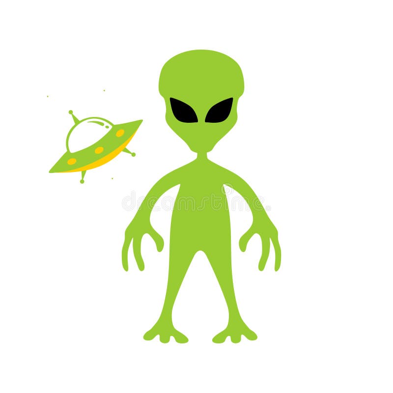 Simple Alien Illustration Vector Template Stock Vector - Illustration ...