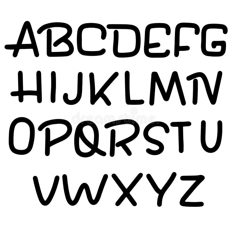 Simple Alphabet. Modern Font. Vector Illustration. Stock Vector ...