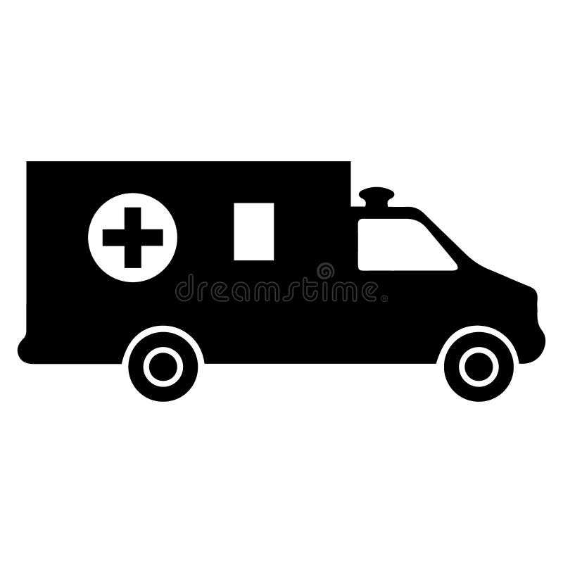 Simple Ambulance Icon. Vector Illustration Stock Illustration ...