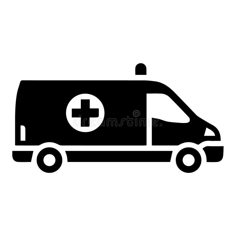 Simple Ambulance Icon. Vector Illustration Stock Illustration ...