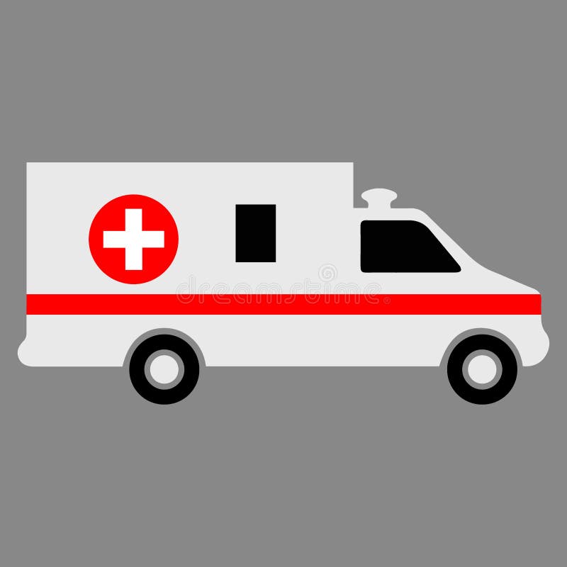 Simple Ambulance Icon. Vector Illustration Stock Illustration ...