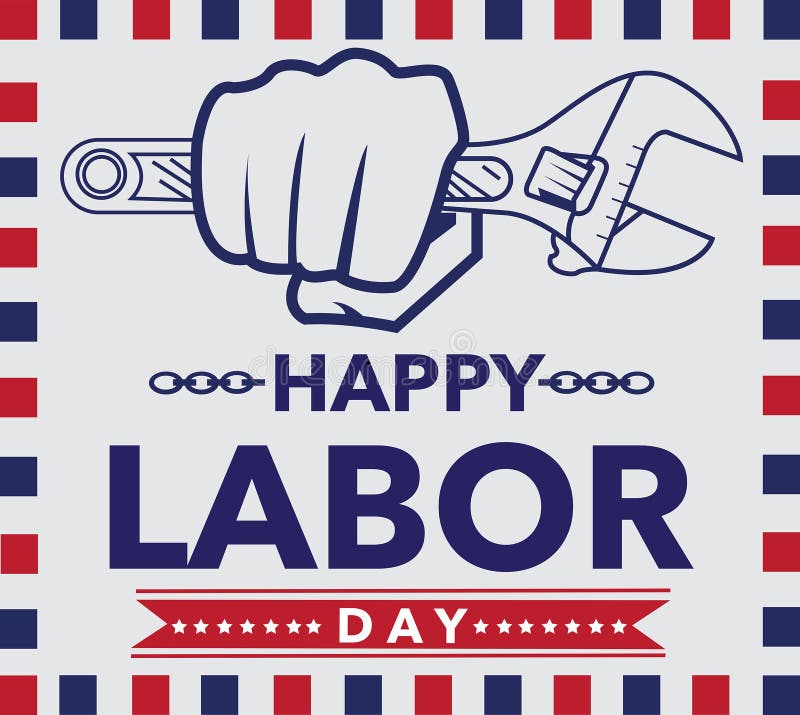 Simple America Labor Day Poster Vintage Design Stock Illustration ...