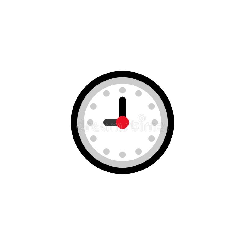 Simple Analog Clock Showing Two OClock Stock Illustration ...