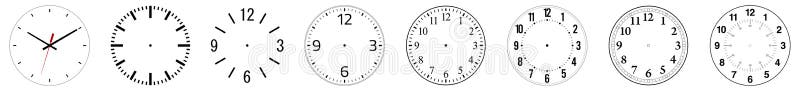 Simple Analogue Wall Clock Face, Multiple Versions Stock Vector ...