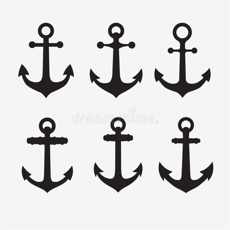 Simple Anchor Collection Shape Illustration Stock Vector - Illustration ...