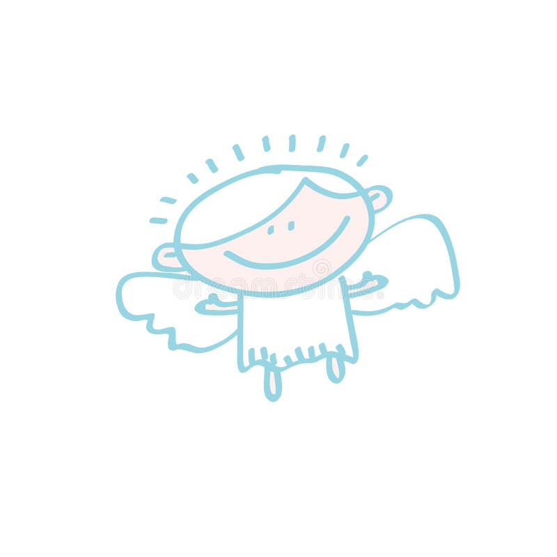 Simple angel icon stock vector. Illustration of angel - 67842078