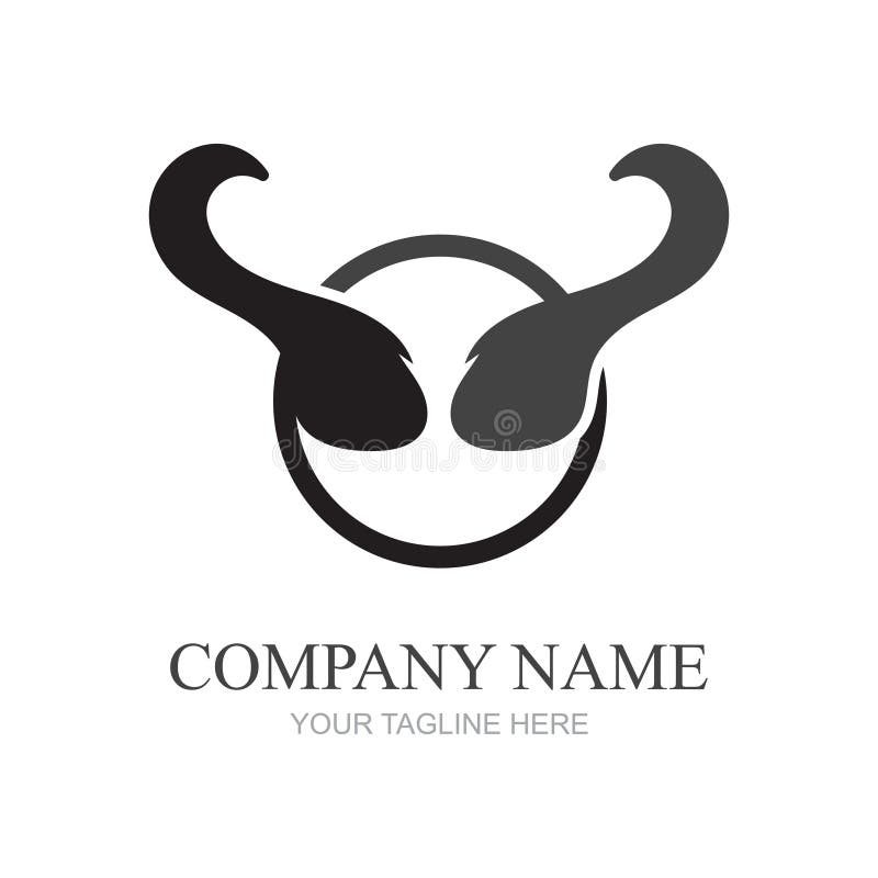 Simple Animal Horn Logo Design Vector Illustration Stock Vector ...