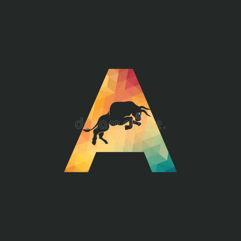 Bull Letter a Vector Logo Design. Stock Vector - Illustration of ...