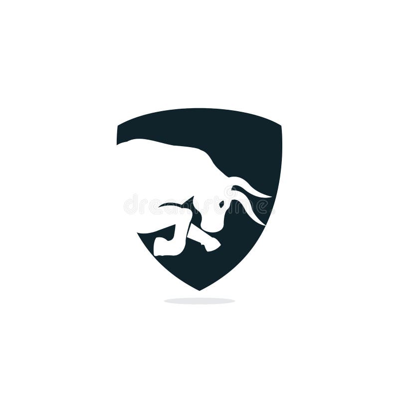Bull Shield Vector Logo Design. Stock Vector - Illustration of horns ...