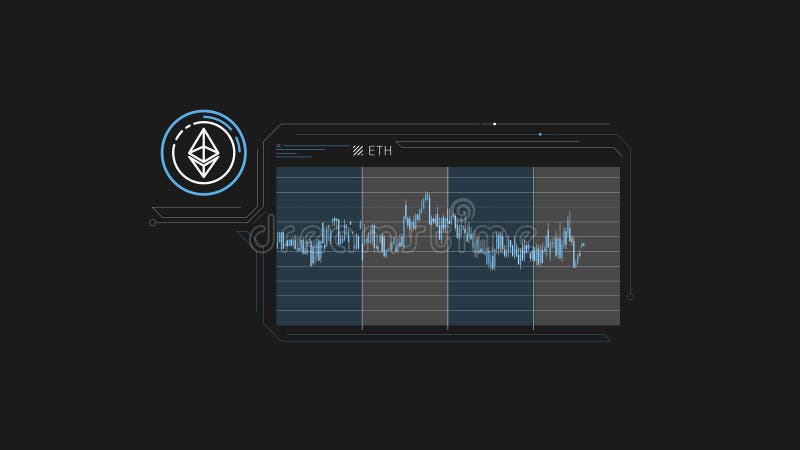 Animated Infographic of Ethereum Stock Price on Alpha Channel. Stock ...